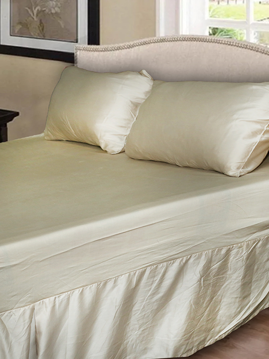 Valance Sheet King (Beige) – Bed & Bath